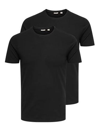 Only & Sons ONSBASIC Slim O-Neck 2-Pack Noos T-Shirt, Noir-Lot de 2 Noirs, XS Homme