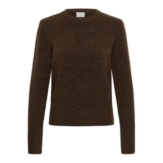 Kaffe Rundhals-Strickware - - Knitwear - Damen - Braun - 2XL