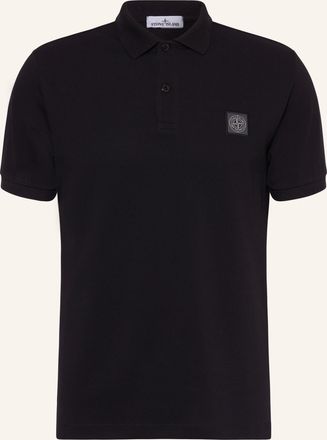 Stone Island Piqué-Poloshirt Regular Fit schwarz