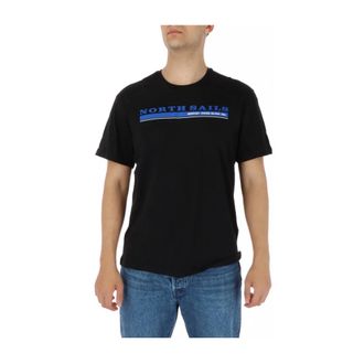 North Sails Gelbes Rundhals Kurzarm T-shirt - - Tops - Herren - Schwarzk - XL