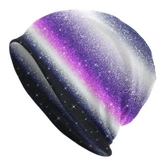 Ahdyr Bonnet Fin Vert ombr&eacute; &agrave; Paillettes de No&euml;l, Extensible, en Maille l&eacute;g&egrave;re et Souple, pour Femmes et Hommes