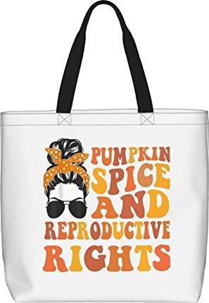 Generic Sac De Courses La Citrouille &Eacute;pic&eacute;e Et Les Droits Reproductifs Sac Fourre Tout Femme Pliable Personnaliser Sacs En Toile Pour Femmes, Pour Tous Les Jo