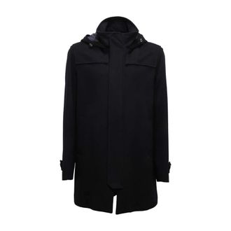 Herno Woll-Kaschmir-Halbmanteljacke - - Coats - Herren - Blau - XL
