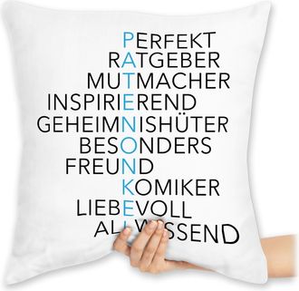 Shirtracer Kissen 40x40 Zierkissen - Geschenke Patenonkel Eigenschaften I Geschenk Pate Geschenke an Paten I Patenonkel Geschenk Weihnachten - 40 x 40 cm - Wei&szlig; 