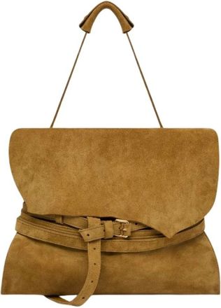 Moschino Femme, Sacs, Jaune, Taille: ONE Size Tie Me Medium Handbag