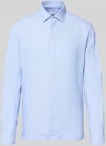 Seidensticker Regular Fit Business-Hemd aus Leinen mit Kentkragen