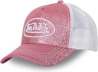 Von Dutch Casquette Homme & Femme Glitter, Casquette Trucker, Ajustable et Authentique, Rose Taille TU