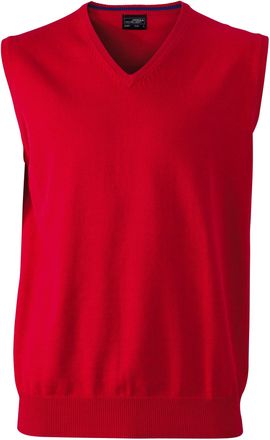 James & Nicholson Klassischer Herren -Baumwoll-Pullunder 3XL,Red