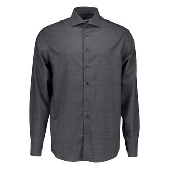 John Miller Lange Mouw Overhemden - - Shirts - Herren - Grau - 4XL