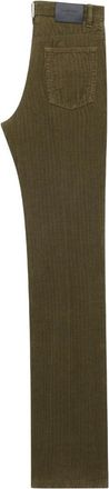 Saint Laurent Wide Leg Cotton Trousers - Brown