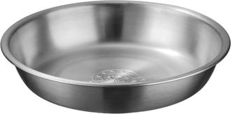 Lurrose Edelstahl Schüssel Flache Felge Flache Basis Mischen Schüssel Breiten Metall Prep Schalen Obst Portion Schüssel Suppe Schüssel für Snacks Getreide Küc