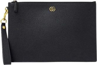 Gucci unisex, Pre-owned, Noir, Taille: ONE Size Pochette Vintage en Cuir Pre-owned