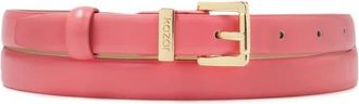 Kazar Schmaler Lederriemen in Korallenfarbe - - Accessories - Damen - Rosa - 80 CM