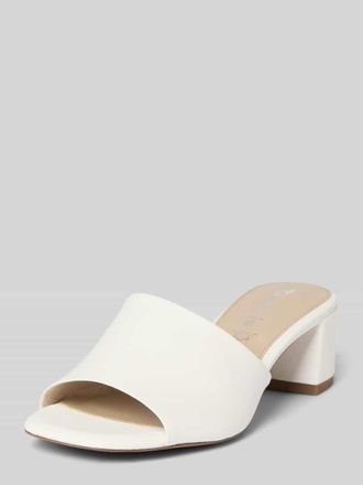 Tamaris Lederslides mit Blockabsatz