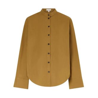Alaia Layered Poplin Shirt - - Blouses & Shirts - Damen - Braun - S