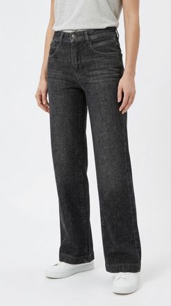 MAC Broeken Jerseyhose MAC Shirt-Hose Palazzo Cropped, Damen, Gr. 40, L&auml;nge 30, schwarz (chic schwarz used), Jersey, Obermaterial: 99% Baumwolle, 1% Elasthan, ger