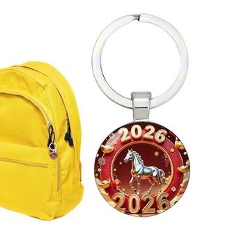 Generico Porte-cl&eacute;s cheval du Nouvel An lunaire - Ornement de sac &agrave; main 2D - Breloque de sac &agrave; main pour le Nouvel An | pour adultes, collectionneurs, amoureu