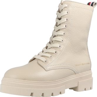 Tommy Hilfiger Damen Schuhe TH Warmlined Runner Sneaker Gef&uuml;ttert aus Wildleder, Wei&szlig; (Ecru), 37 EU