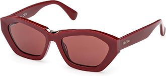 Max Mara unisex, Accessoires, Rouge, Taille: 54 MM Lunettes de soleil