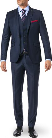 CG - Club of Gents Herren Anzug blau Slim Fit