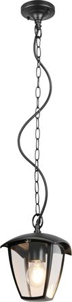 Trio Leuchten Au&szlig;en Pendelleuchte Venta 363260132, Aluminium Druckguss Schwarz matt, Kunststoff klar, exkl. 1x E27