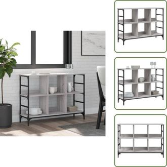 vidaXL The Living Store Sideboard Grau Sonoma 102x32x73,5 cm Holzwerkstoff - Holz