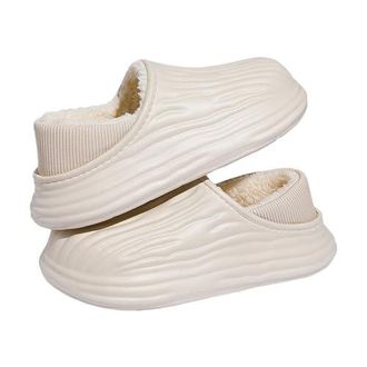 Generic Pantoufles dhiver antid&eacute;rapantes &agrave; dos ferm&eacute; avec doublure en peluche, chaussures chaudes et pelucheuses en mousse &agrave; m&eacute;moire de forme pour int&eacute;rieur e