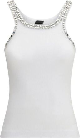 Pinko Pinko, Femme, Tops, Blanc, Taille: 36 FR Coriandoli Tank Top