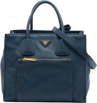 Prada Pre-owned Vintage Satchel - Femme - Pre-owned - Bleu - Taille: ONE Size