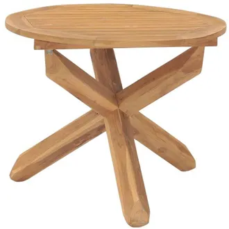 vidaXL Garten-Esstisch &Oslash;90x75 cm Massivholz Teak Vidaxl