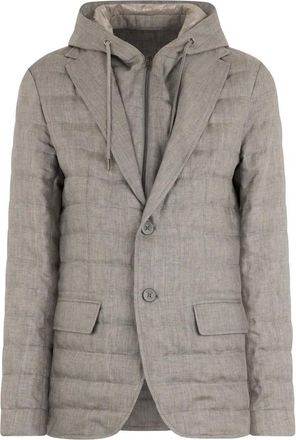 Herno Homme, Vestes, Gris, Taille: M Blouson Bomber en New Lino