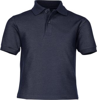 Fruit Of The Loom Kinder-Poloshirt, kurz&auml;rmelig, Unisex, 65% Polyester, 35% Baumwolle, Dunkles Marineblau, 12 Jahre