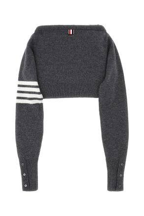 Thom Browne Unisex Melange Grey Wool Clutch 035 Merino