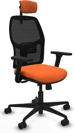 Piqueras y Crespo Alfera Stuhl mit 3D-Armlehnen, h&ouml;henverstellbarer Lendenwirbelst&uuml;tze und h&ouml;henverstellbarem Kopfteil und Neigungsverstellung, ausgestattet mit Syncro/