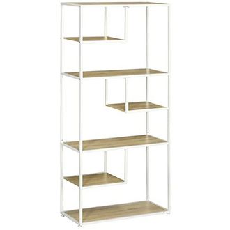 HOMCOM Biblioth&egrave;que &eacute;tag&egrave;re de Rangement &agrave; 7 Niveaux Cadre en Acier Style Industriel pour Salon Chambre Cuisine - 83 x 34 x 180 cm