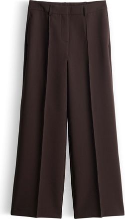 someday Damen City Pants | Catsby LINE Wide Leg Pants mit abgesteppten Biesen Dark Espresso, 40