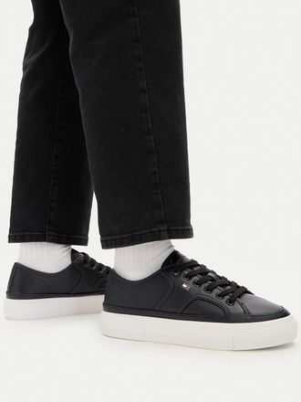 Tommy Hilfiger Sneakers Tommy Hilfiger Platform Vulc Piping Ltr FW0FW09393 Schwarz