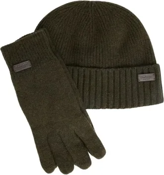 Barbour Ensemble Bonnet et Gants Carlton - Homme - Accessoires - Vert - Taille: ONE Size