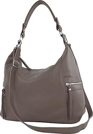 modamoda.de T229 - Sac &agrave; bandouli&egrave;re ital en cuir, chocolat noir, L