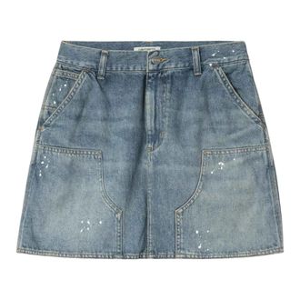 Carhartt Work in Progress Femme, Jupes, Bleu, Taille: 40 FR Maeve Double Knee Skirt