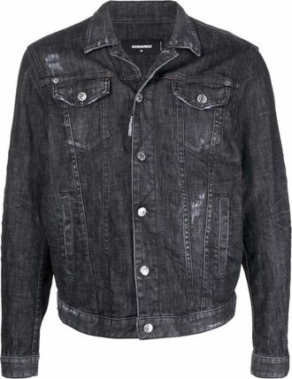 Dsquared2 Homme, Vestes, Noir, Taille: 2XL Blouson en jean classique