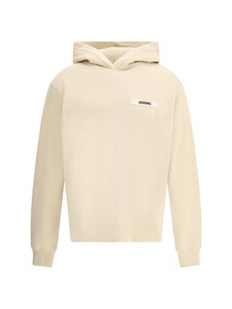 Jacquemus Mens Hooded Sweatshirt Beige Cotton Sweatshirts Sweater