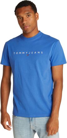 Tommy Jeans Herren TJM Reg Linear Logo Tee EXT Dm0dm20744 S/S T-Shirt, Blue (Tempo Blue), XS EU