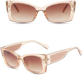 Generic Lunettes de soleil tendance pour femmes, forme de jambe large pour femmes, lunettes de soleil de couleur contrastée pour hommes, thé 2026