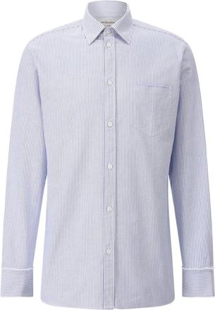 Golden Goose Homme, Chemises, Bleu, Taille: L Chemise à Rayures en Coton Style Décontracté