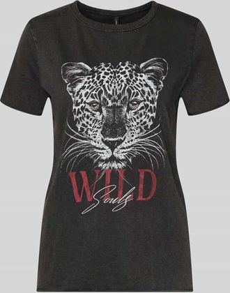 Only Regular Fit T-Shirt aus reiner Baumwolle ONLLUCY