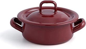 Quid Classico Emaille-Kasserolle aus emailliertem Stahl, 10 cm, 0,3 l, Braun