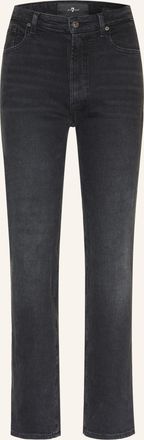 7 For All Mankind Straight Jeans High Rise Straight grau