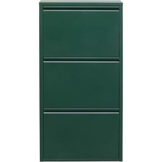 Kare Design Caruso 3 Boîte à Chaussures Design en Acier avec 3 Compartiments basculants pour 6 Paires de Chaussures, Mince, Peu encombrante, étagère à Chaussures,