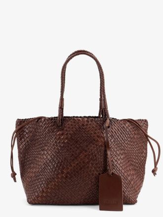 Ibeliv Bazika vegetable leather shoulder bag with woven pattern - IBELIV - gender_Woman